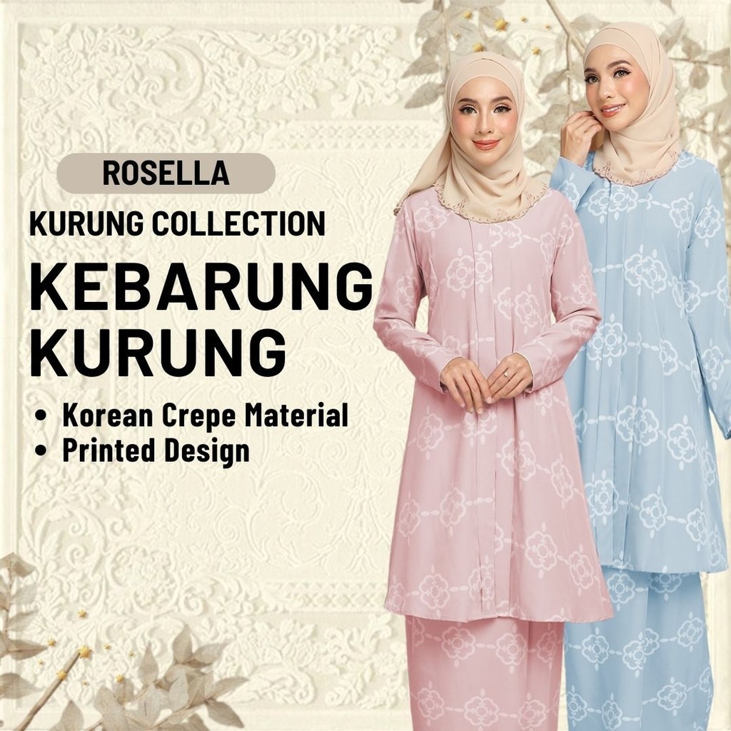 ZOE ARISSA BAJU KURUNG MODEN RAYA HAJI 2024 Rosella Kurung design raya ...
