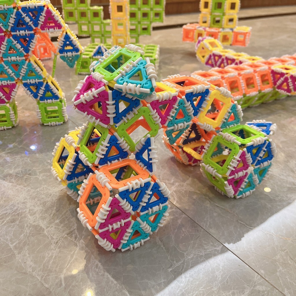 130/80 Changeable Building Block Tiles STEM & Learning Building Toys ...