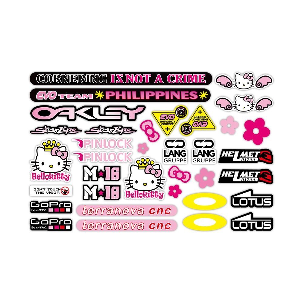 AGV EVO Helmet Visor Reflective Hello Kitty Stickers Oakley OAKLEY ...
