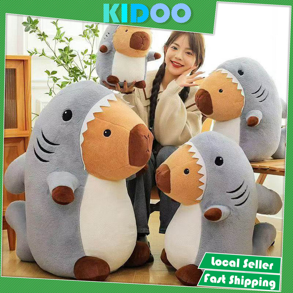 KIDOO Ready Stock New Cute Shark Capybara Plush Doll Cute Capybara Toy ...