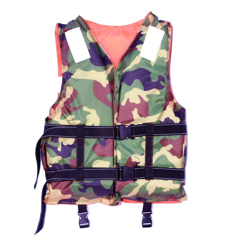Adult Camouflage Life Jacket Buoyancy Vest Rescue Work Life Jacket ...