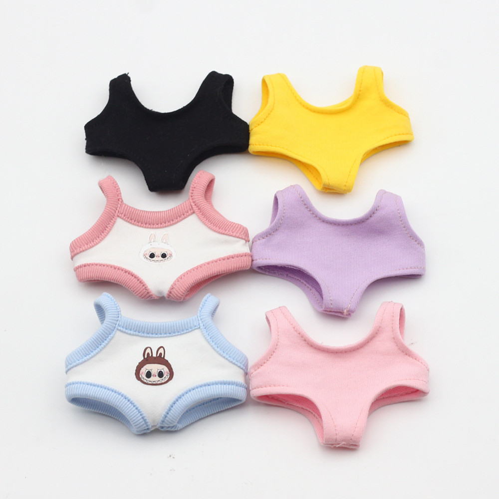 15/17cm Labubu V1/V2 Doll Stylish Swimsuit Cute Beach Vest Clothes ...