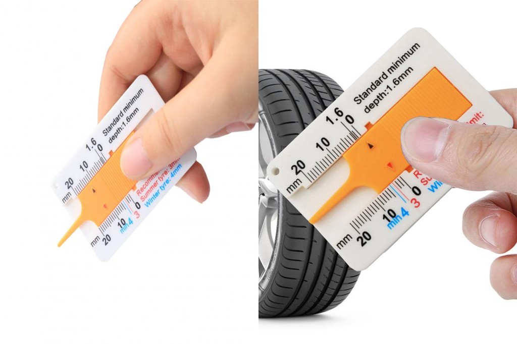 poetil Tire Depth Measurement Tool Abs Material Tire Gauge Portable ...