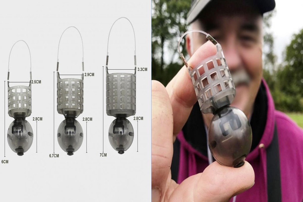Fish Attractor Tool Sturdy Fish Feeder Floating Fish Feeder Basket with ...