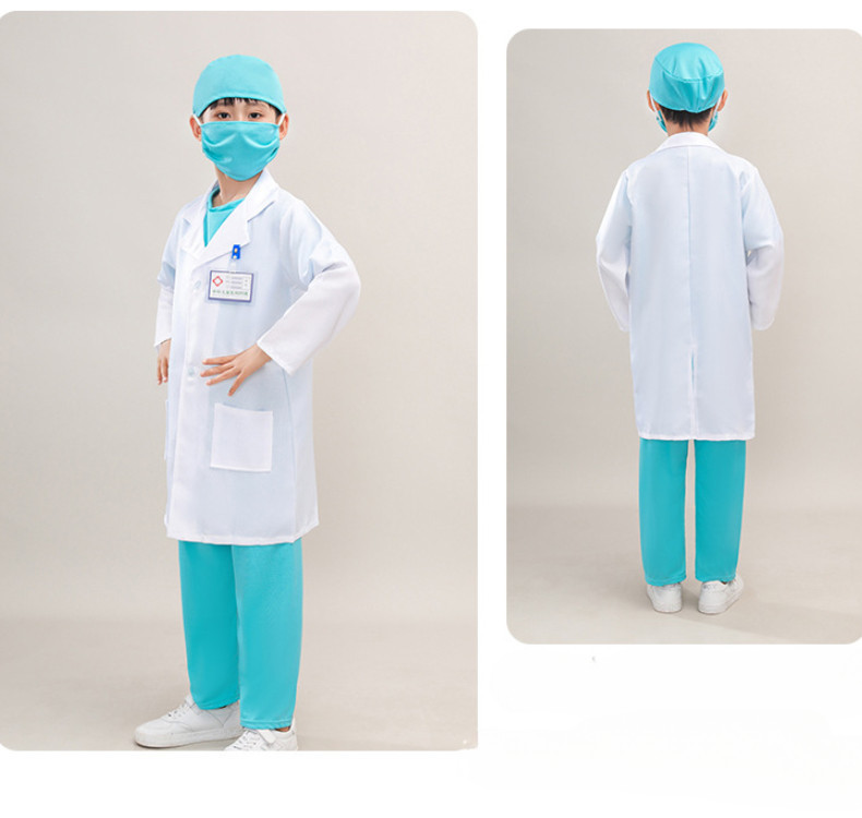 5Pcs Set Career Costume for Kids Girl Boy Halloween Doctor Costume Kids ...