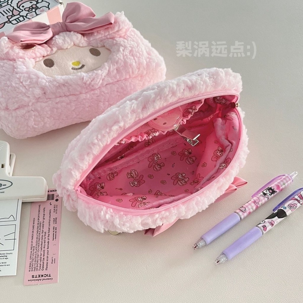Portable Pencil Case Ins Plush Pencil Bag Korean Large Capacity Pencil ...