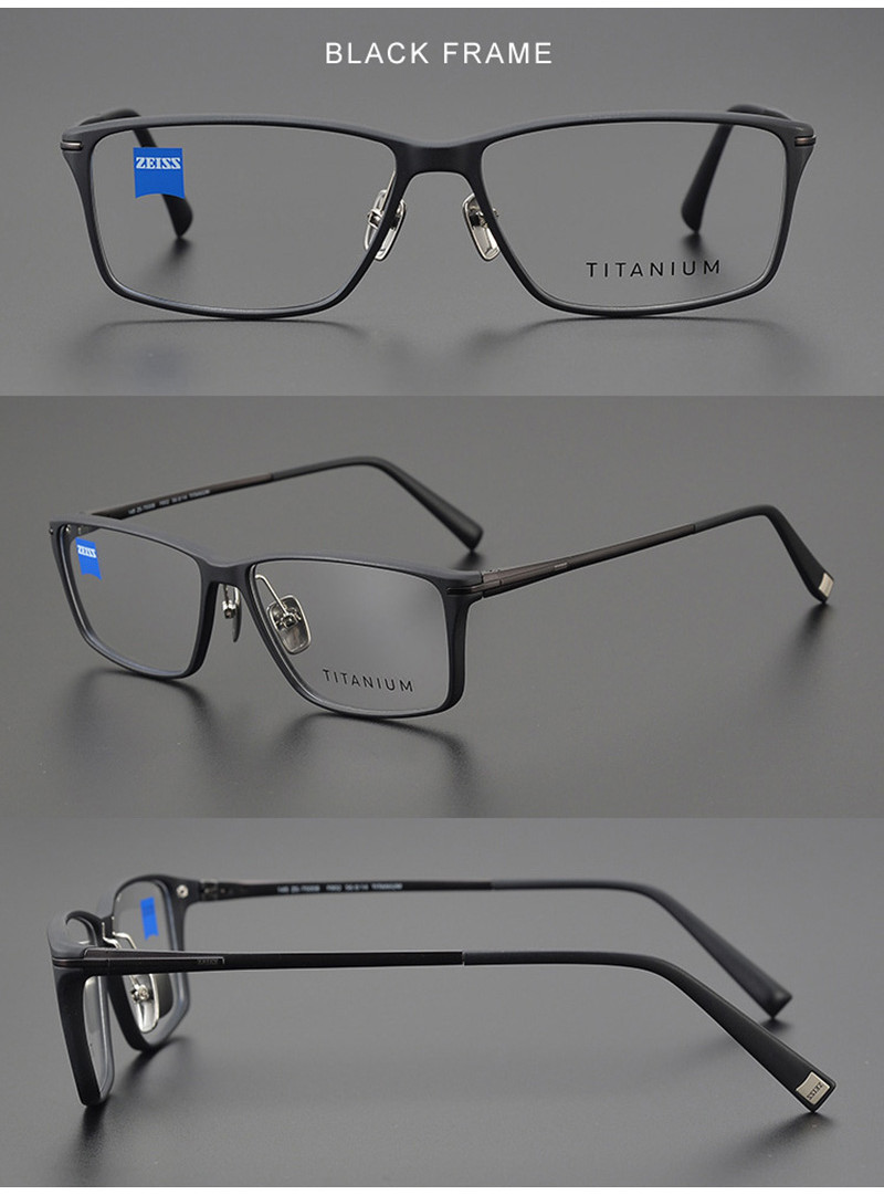 ZEISS Glasses Frame ZS75008 Pure Titanium Leg Business Full Frame Big ...