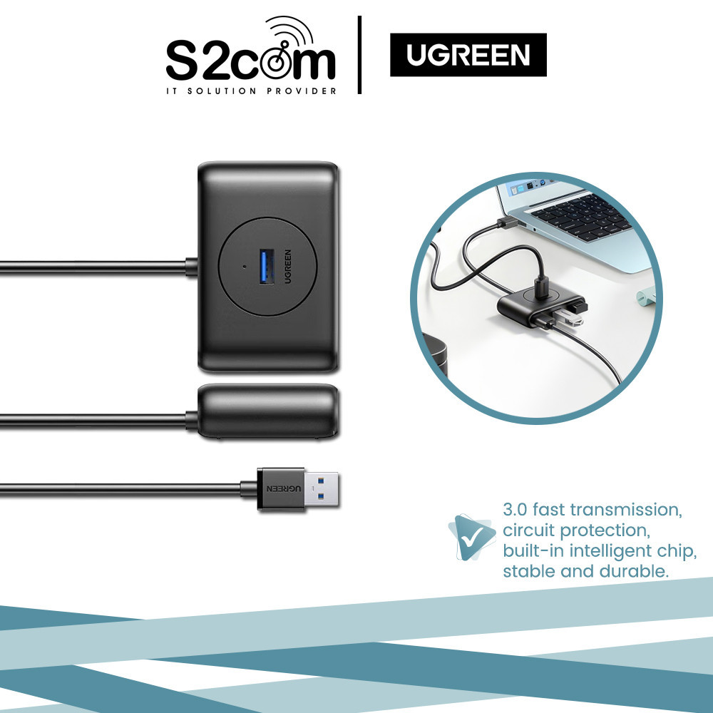UGREEN 4 USB 3.0 Hub External USB Adapter Converter Splitter with Type ...