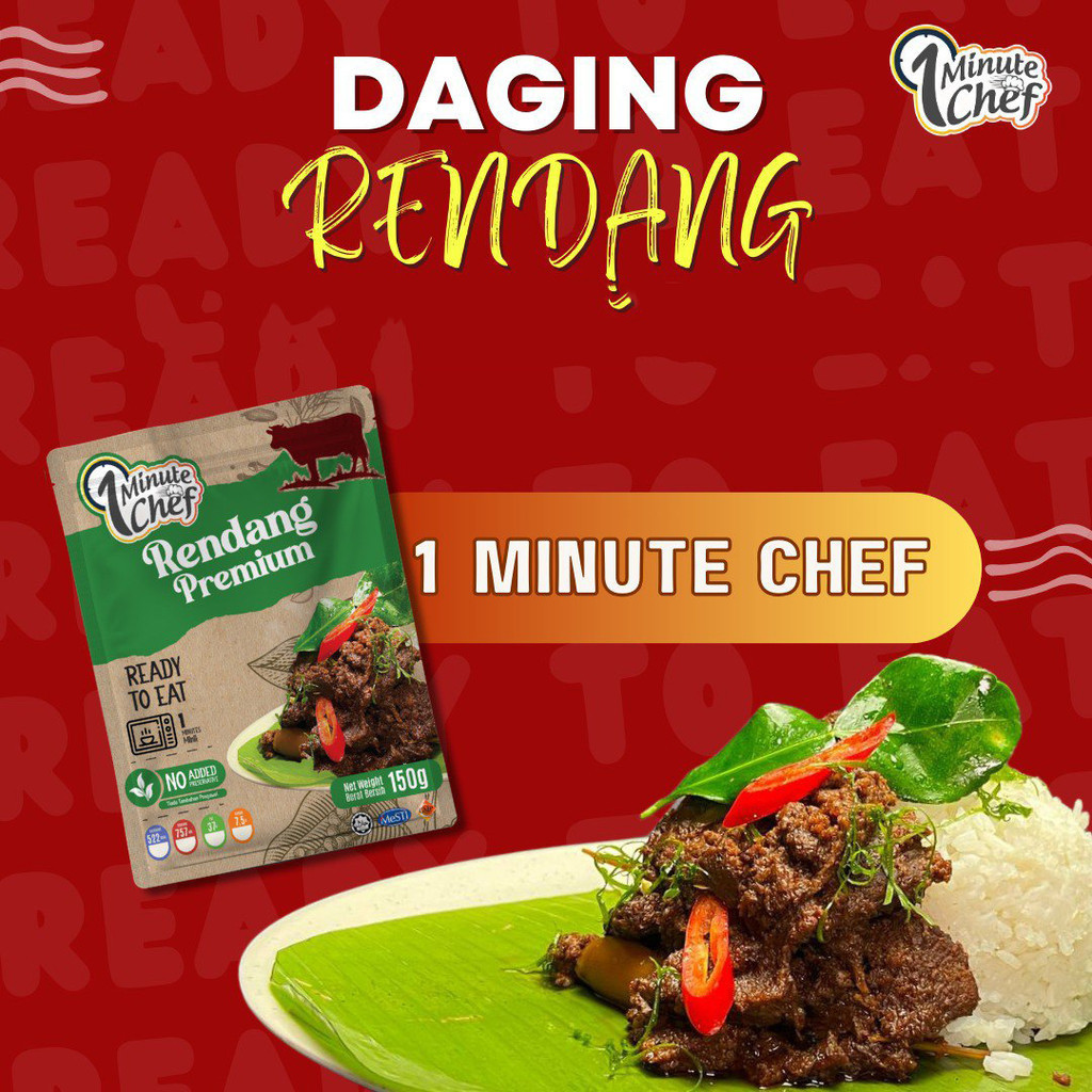 Daging Rendang Premium 1 Minute Chef (READY TO EAT) | Shopee Malaysia