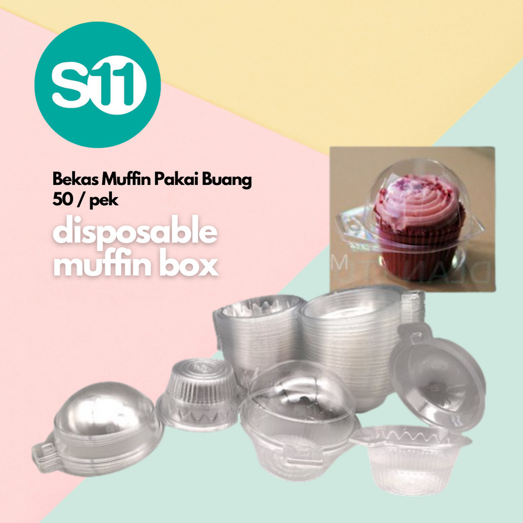 BX156 Disposable Plastic Cup Cake Container with Lock - Muffin ...