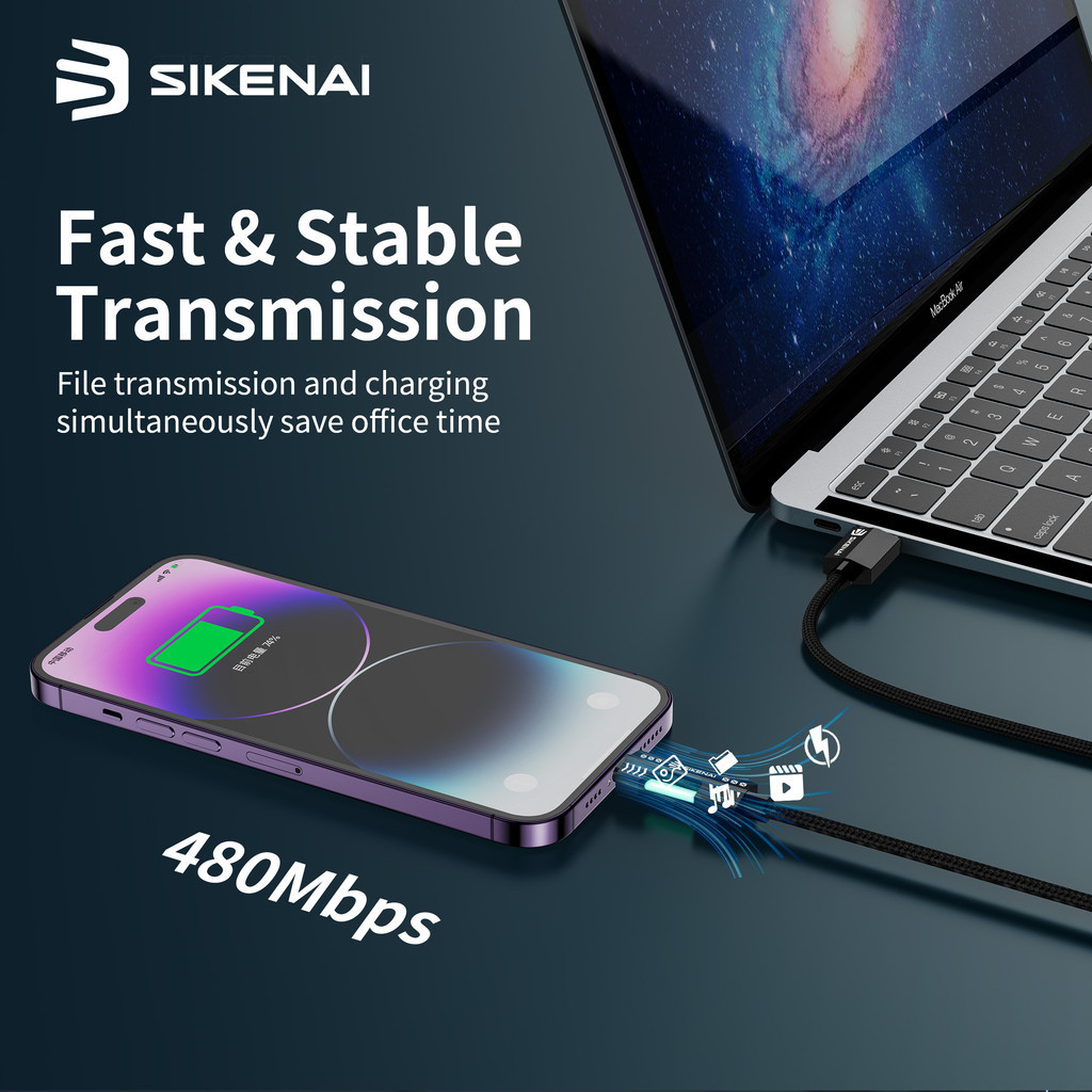 SIKENAI SX-05 Breathing Light 3A High Current Flash Charging Metal ...