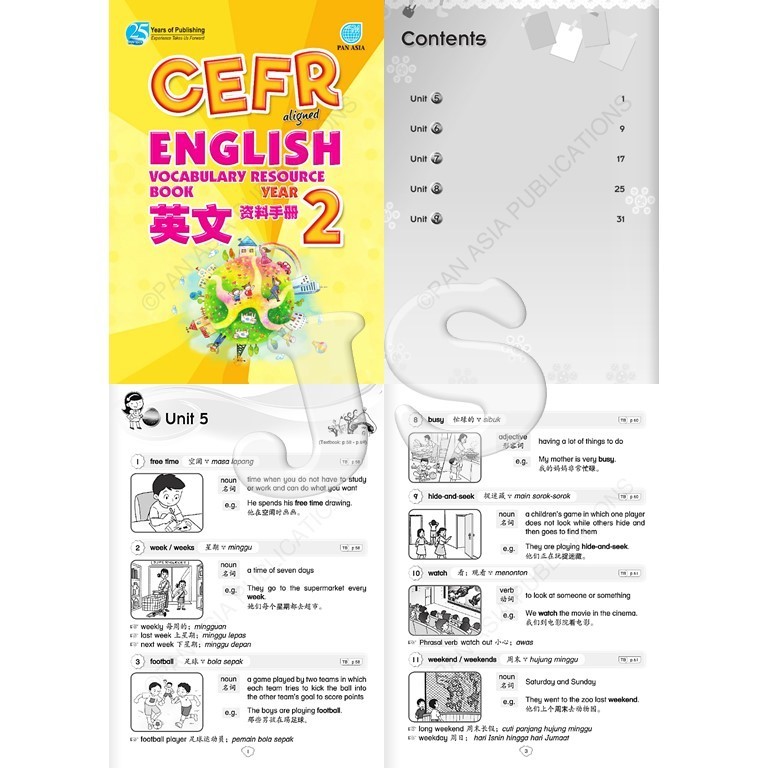 CEFR aligned ENGLISH VOCABULARY RESOURCE BOOK 英文资料手册 YEAR 1 2 3 4 5 6 ...