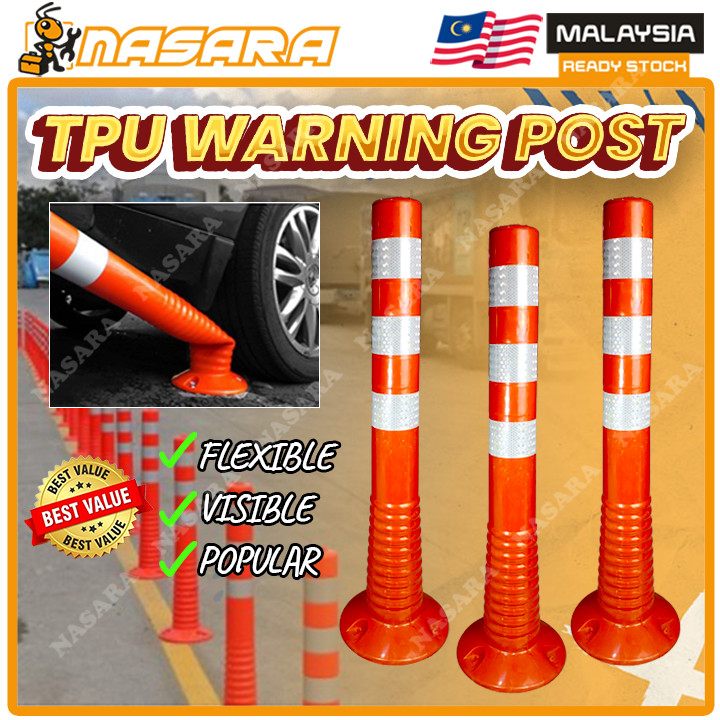 Nasara 750MM / 75CM TPU Flexible Safety Post Warning Posts Reflective ...