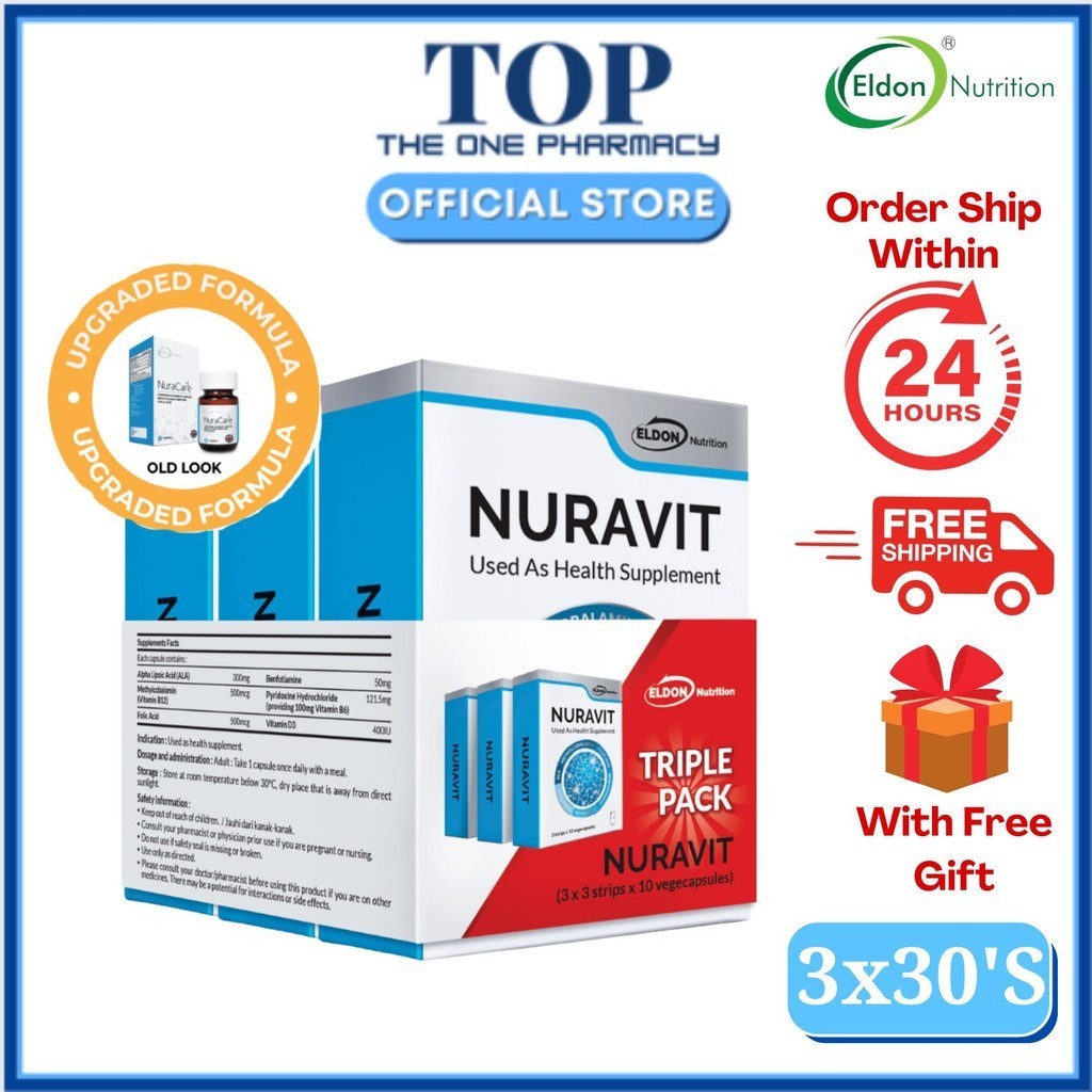 Eldon Nutrition Nuravit Capsule 3 x 30's/ 30's | Shopee Malaysia