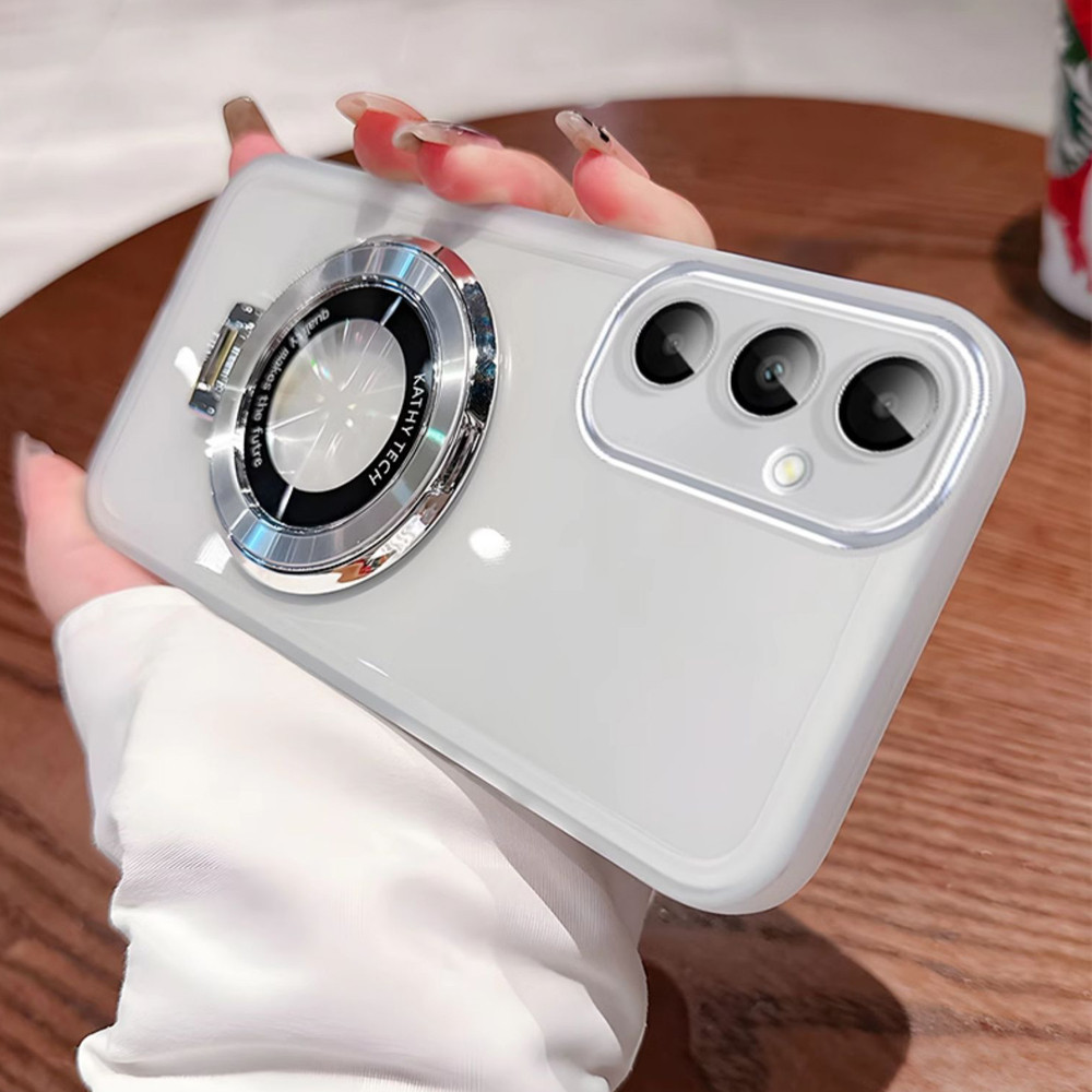 Magnetic Bracket Lens Protection Clear Case for Samsung Galaxy A15 A25 A35 A55 5G A14 A24 4G A34 ...