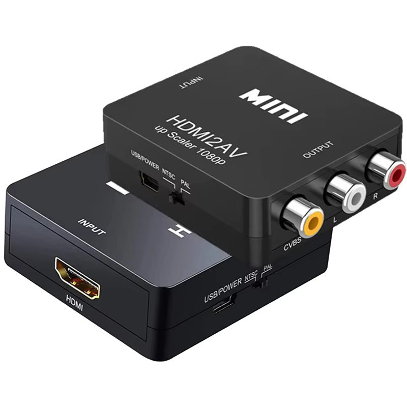 HDMI to RCA Converter AV/CVSB L/R Video Box HDMI2AV 1080P HDMI to AV ...