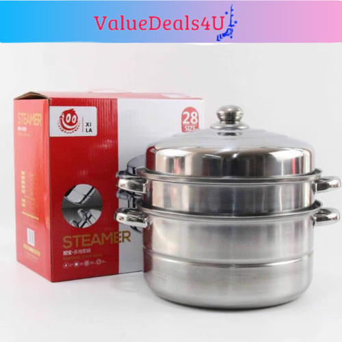 Steamer Pot 3 Layer Steamer Pot Stainless Steel Steam Pot Large Steamer ...