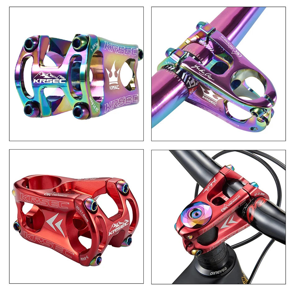 KRSEC Bicycle Stem Power Mountain Bike Bridge Handlebar Pipe Short ...