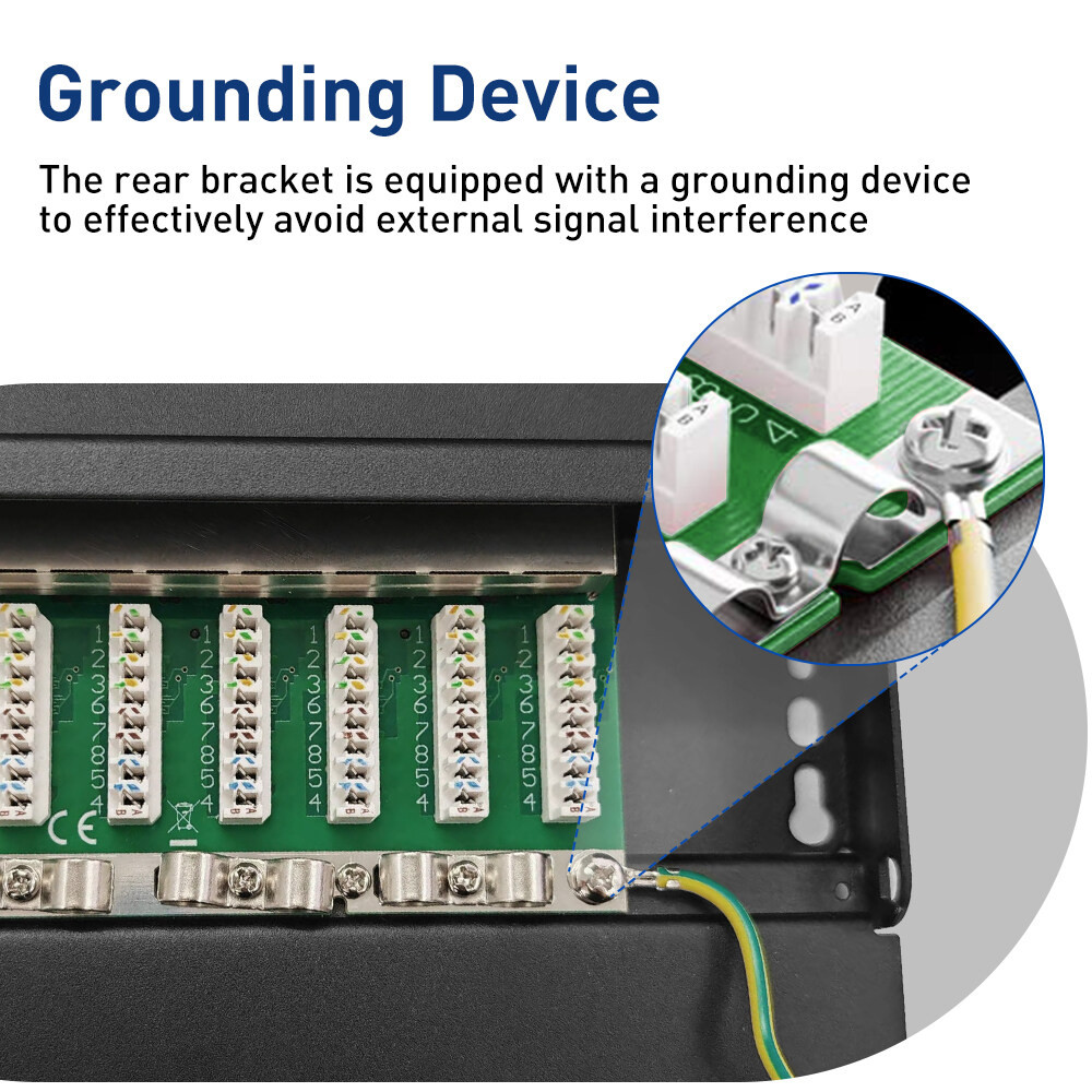ZOERAX 10Gbps CAT 6a Patch Panel 8/12 Port 1U Desktop & Wall Mounting ...