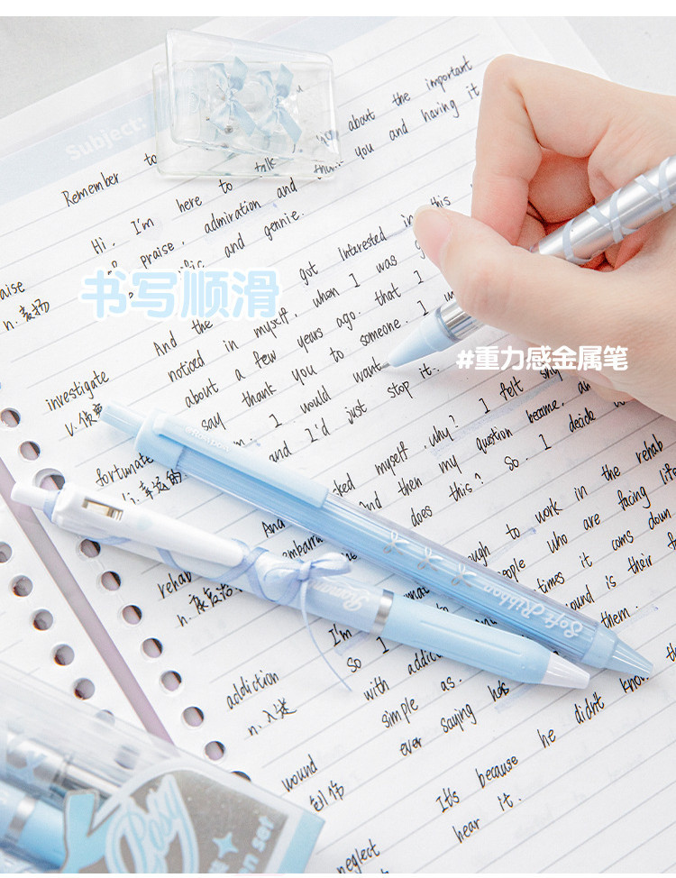 Mr. Paper 4 pieces/box ST Black Neutral Pen Salt High appearance level ...