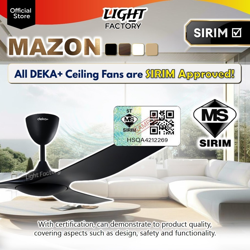 🔥2024 NEW🔥DEKA+ MAZON 46'' 56'' 3 Blades DC Motor Ceiling Fan 24 Speeds ...