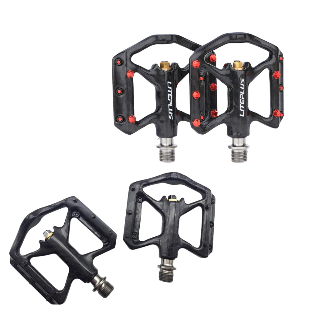 kocevlo Liteplus pedal 89g Ultra Light Bike Pedals Lightweight Carbon Fiber Platform Pedal Three ...