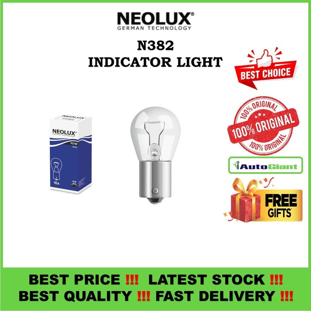 LAMPU LORRY/TRUCK / NEOLUX N382- 1 FIL BAY CLEAR 24V 21W BA15S | Shopee Malaysia