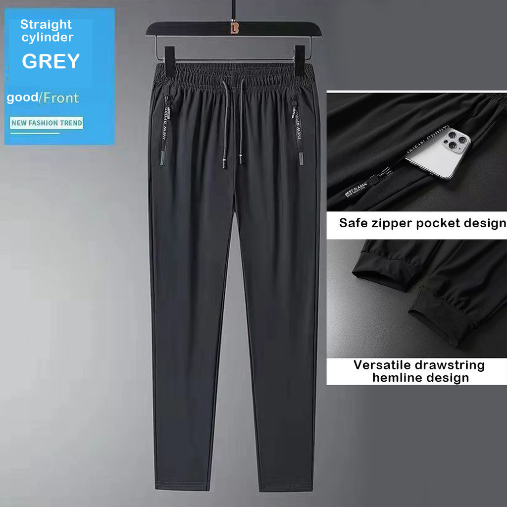 M-8XL 】Seluar Lelaki Plus Size Stretchable Superelastic Casual Ice ...