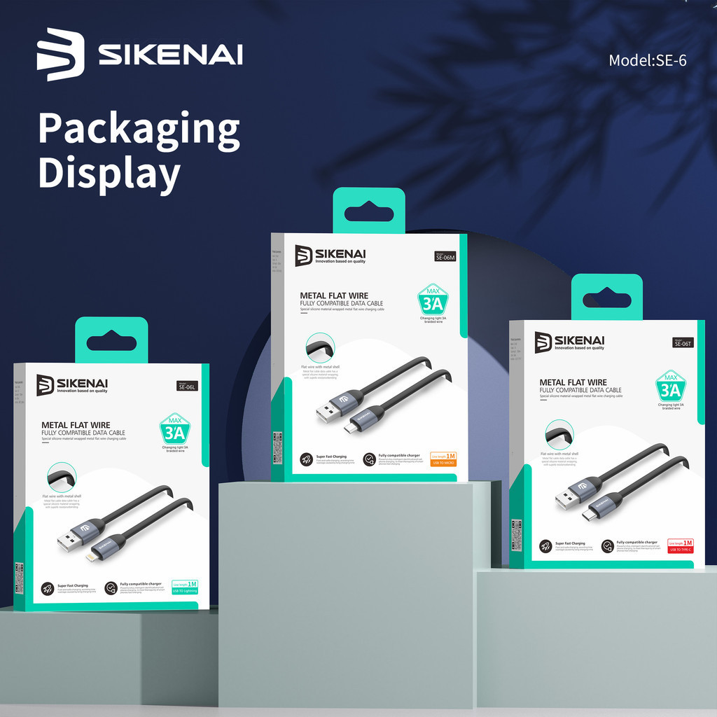 SIKENAI SE-06 3A High Current Super Fast Charging 480Mbps Fast Transmission Fast Charging Data ...