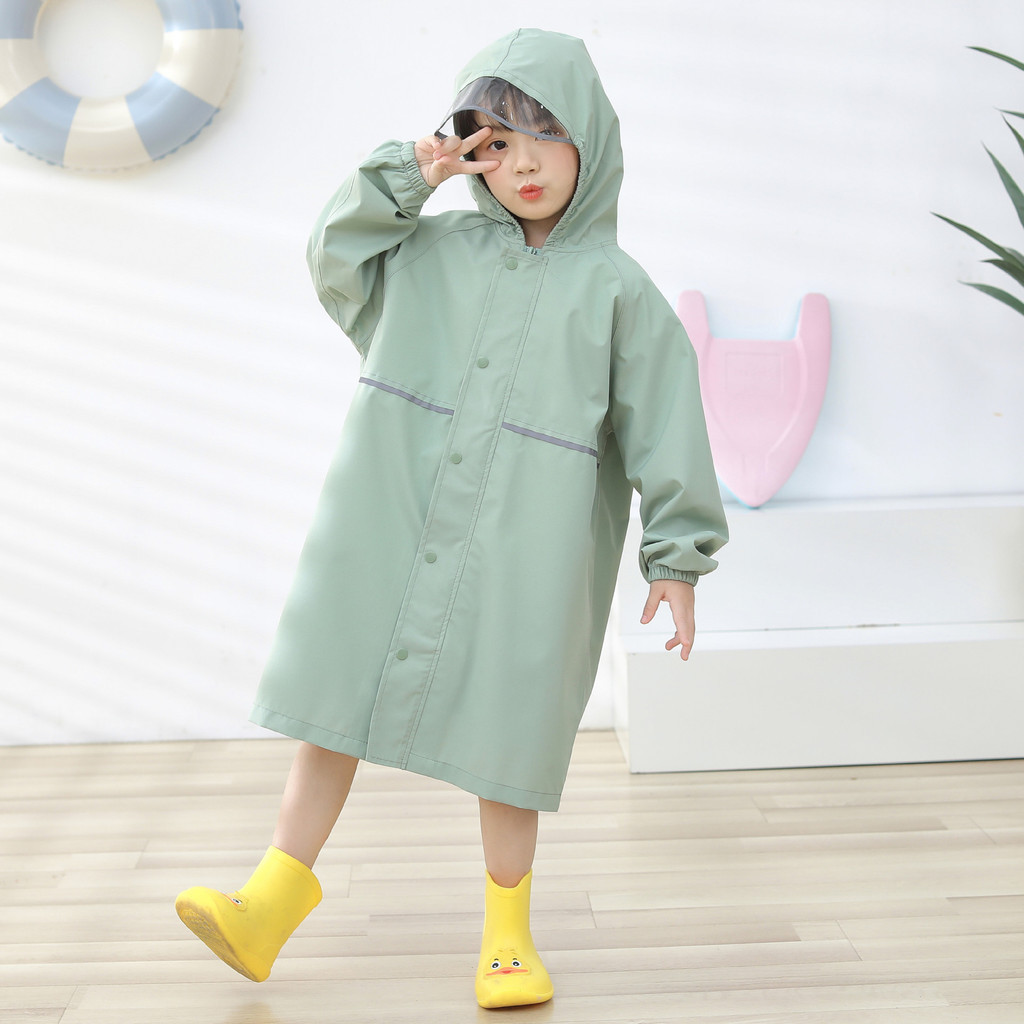 Children Rain Coats Breathable Rainwear Solid Kids Poncho Girls Raincoats Toddler Waterpoof Rain ...