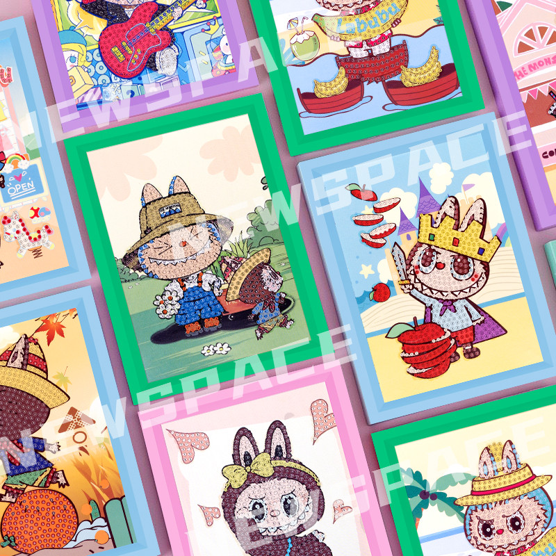 Capybara Labubu Melody Kuromi Diamond Painting With Frame For Kids 5D ...