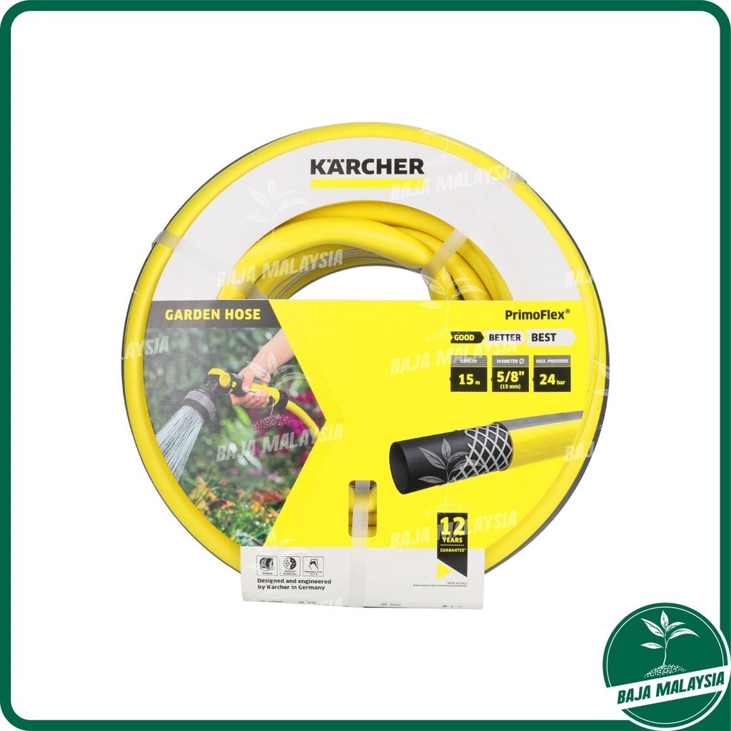 KARCHER Garden Hose PrimoFlex HOSE 5/8" - 15M Heavy Duty Three Layers ...