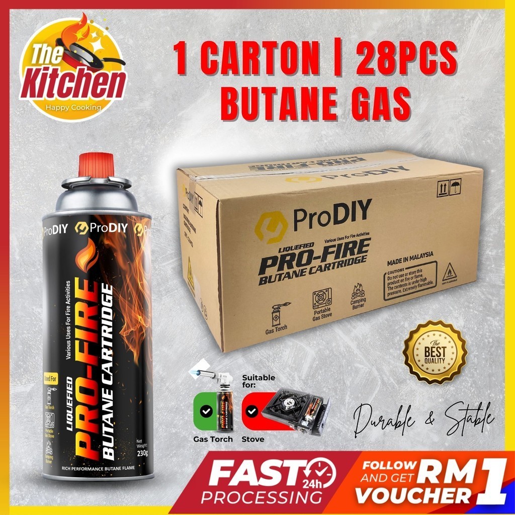 1 Carton Butane Gas Refill Camping Equipment Cooking Gas Stove 28 ...