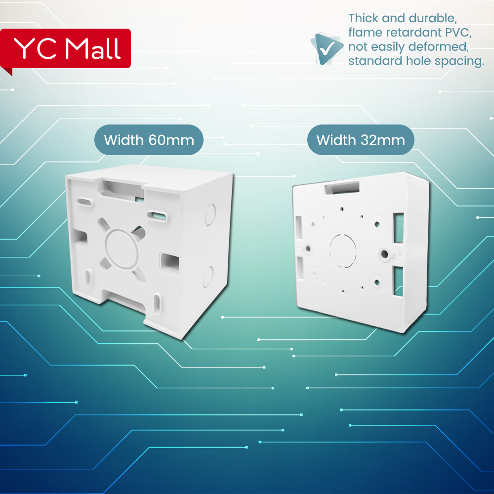 PVC Base Box for Wall Faceplate Switch Socket Cover Surface Mounted ...