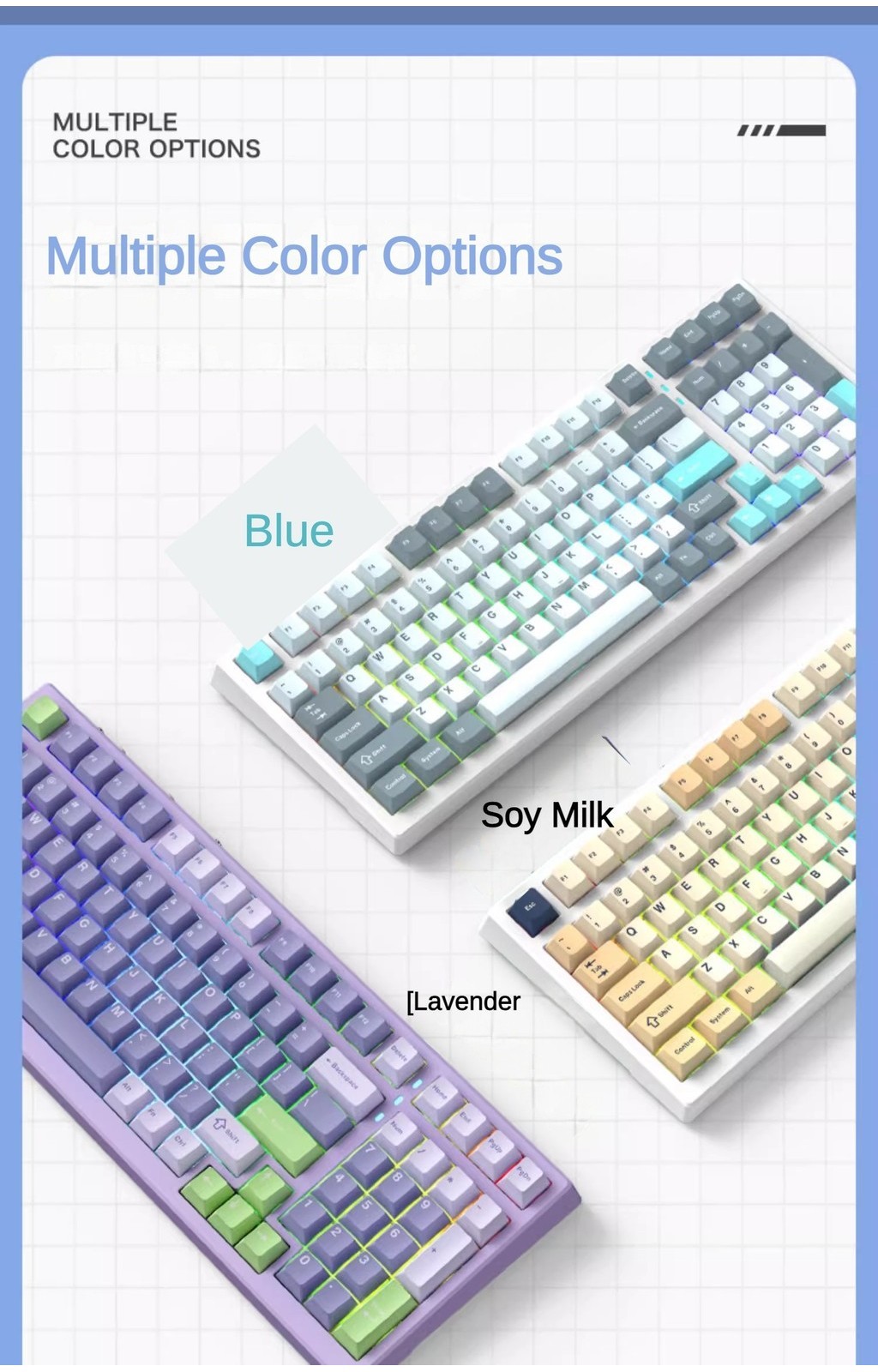 XINMENG X98 Three-mode Wireless Bluetooth Mechanical Keyboard Wired 2 ...