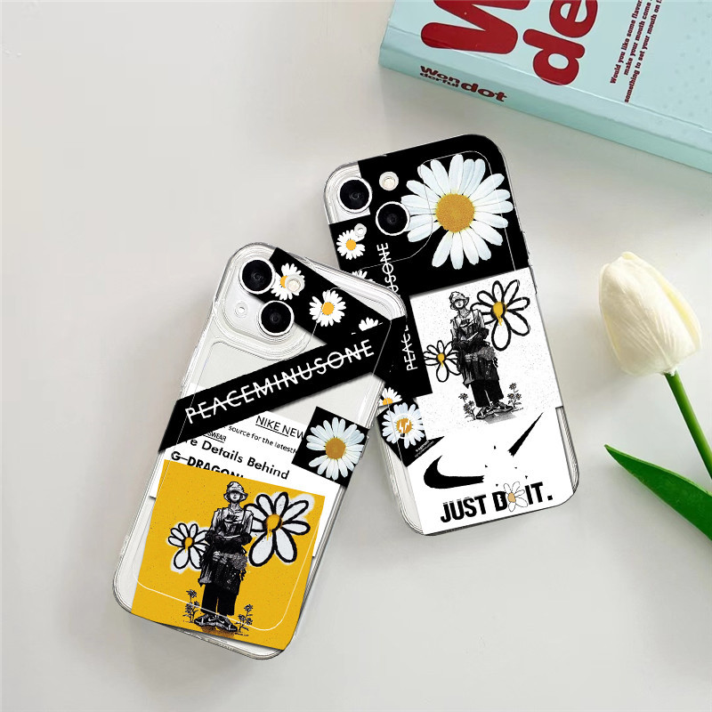 Fashion G-Dragon Daisy Clear Case for IPhone 16 15 14 13 12 11 Pro Max ...