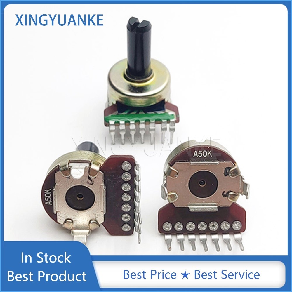 1PCS 161 Type A50K A503 Dual Channel Power Amplifier Volume Rotary Potentiometer Vertical 7-Pin ...