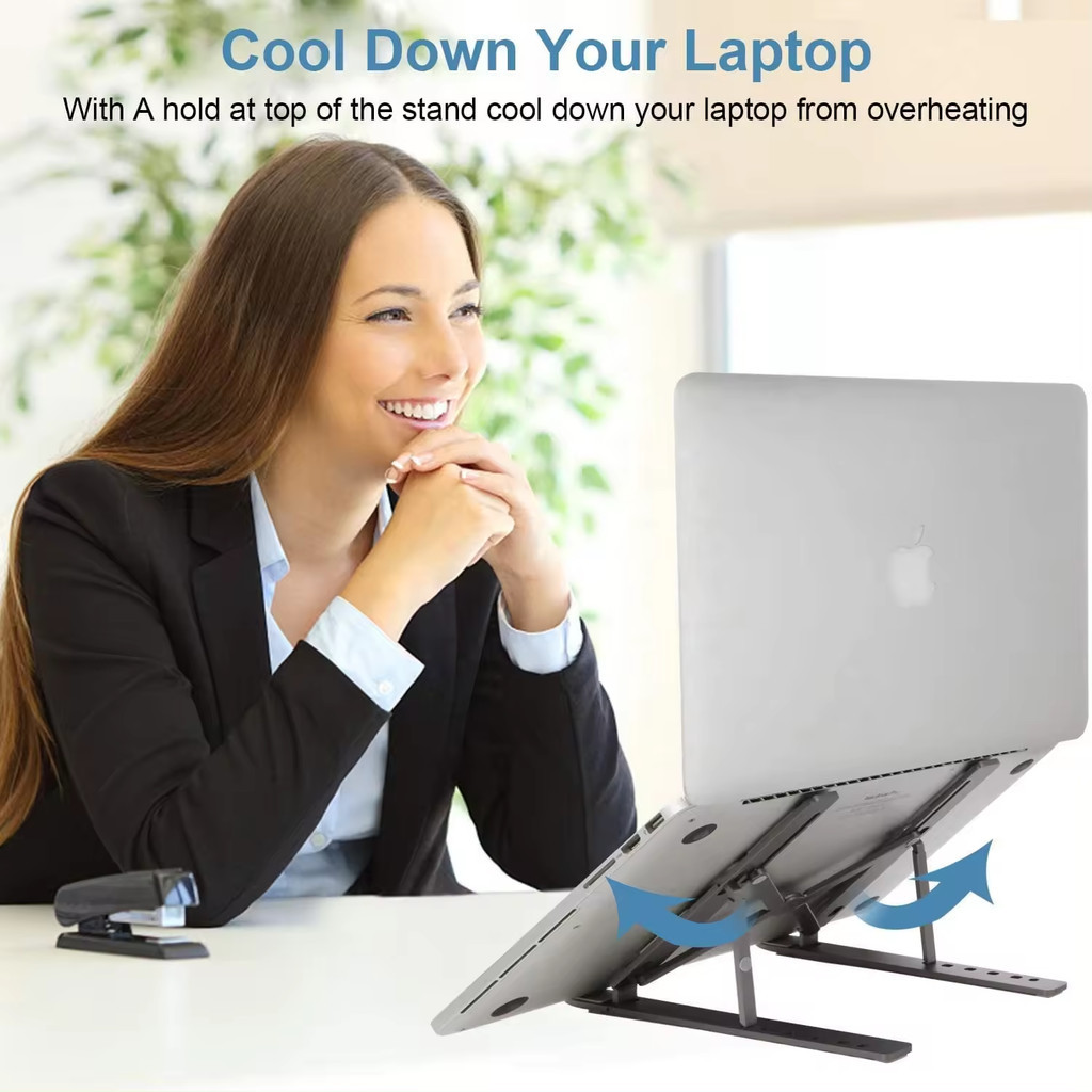 iDECO™ PVC Laptop Stand, Adjustable Portable Laptop Holder, Laptop ...