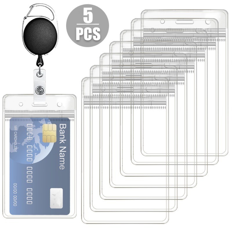Waterproof Transparent Plastic ID Card Cover PVC Bank Credit Card ...