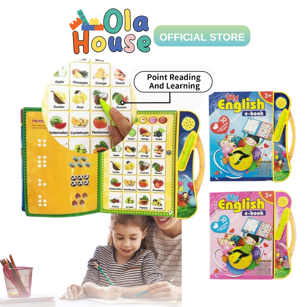 OLA English Version Reading Book Learning Book ABC Sound Book with 10 ...