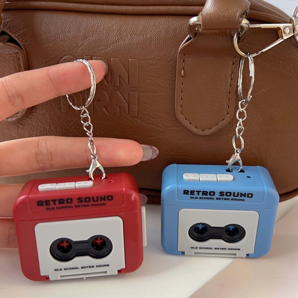 Creative Mini Tape Recorder Keychain - Retro Cassette Recorder Portable ...