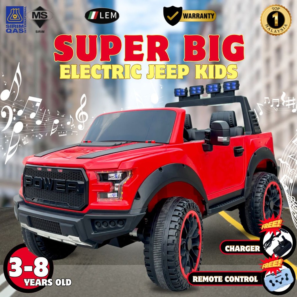 NEW!!! LEM 2025 SUPER BIG ELECTRIC JEEP KIDS CAR AND CONTROL TOY CAR ...