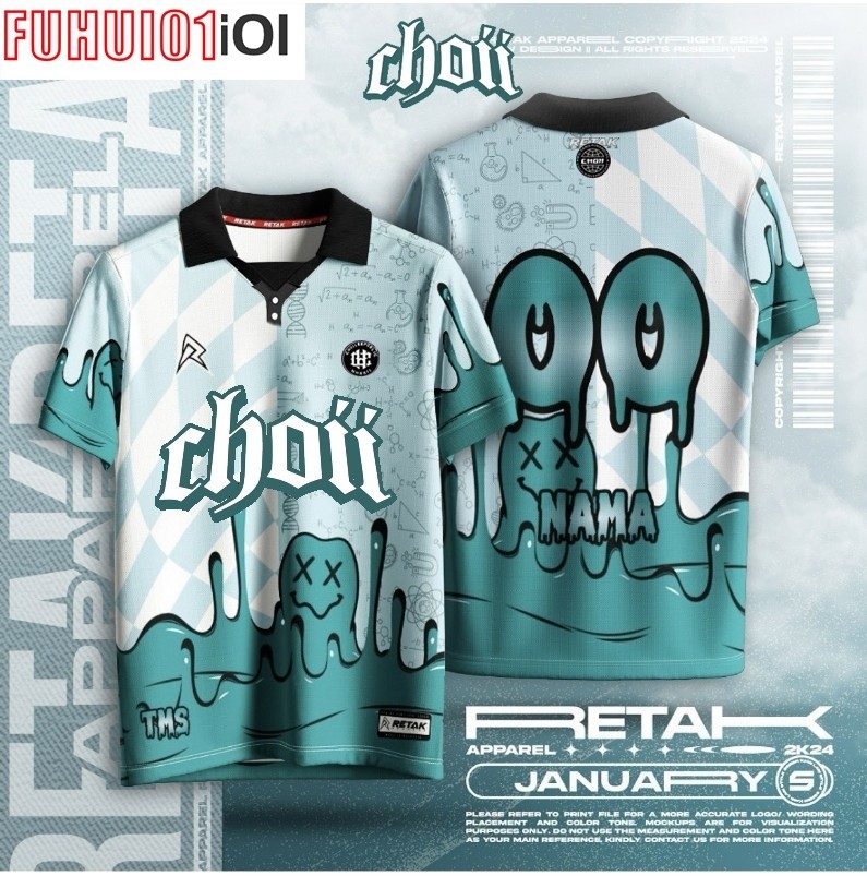2024 Choii Baju Tshirt Lelaki Thailand Viral Custom Jersey Ootd Collar ...
