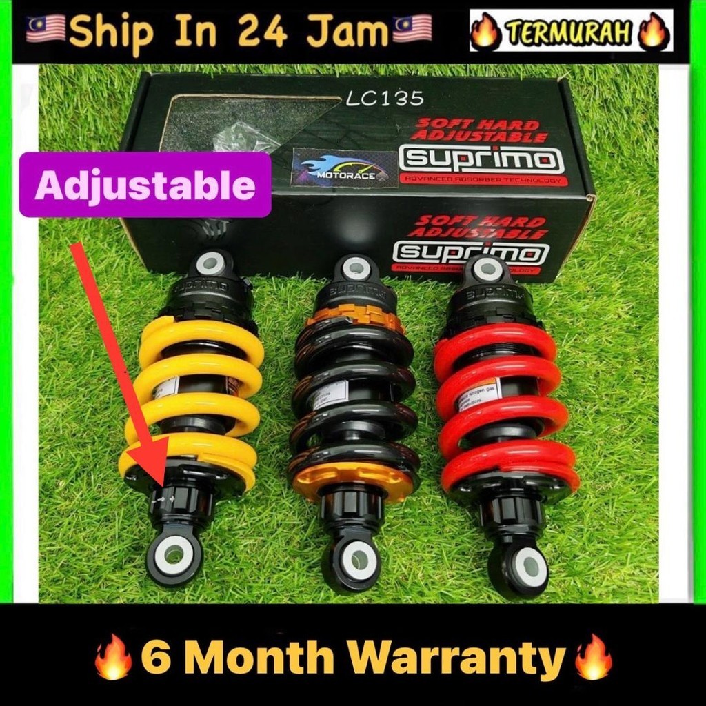 Y15 / Y16 / LC135 Suprimo Monoshock Adjustable Absorber (V3S) absober y15zr lc 135 yamaha honda ...