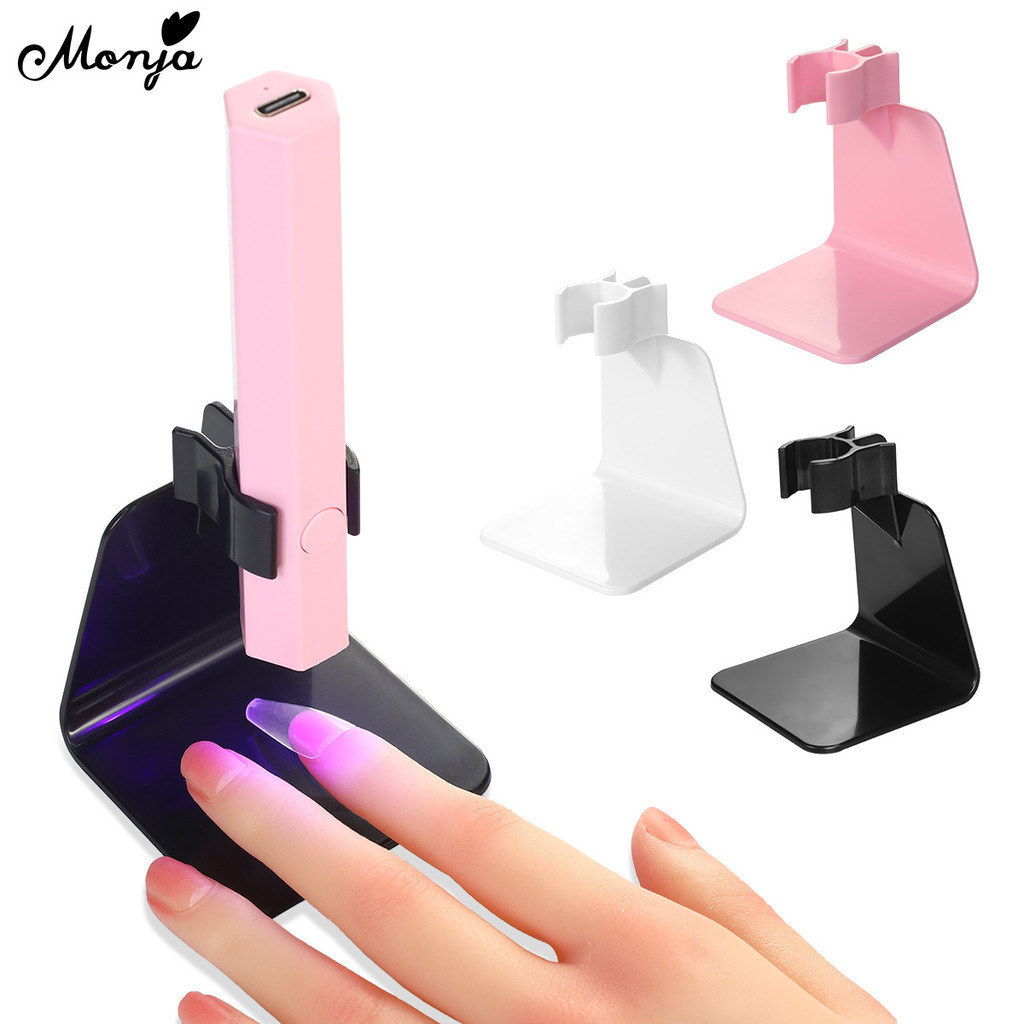 Monja Handheld UV LED Lamp Stand Nail Art Light Lamp Holder Mini Nail ...