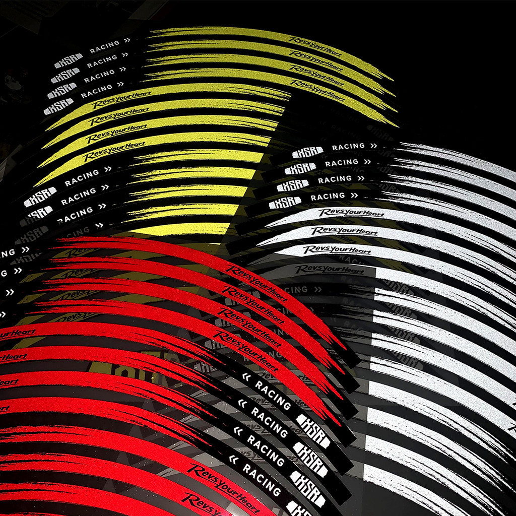 17inch Motorcycle Wheel Sticker Reflective Rim Decal Hub Stripe Tape ...