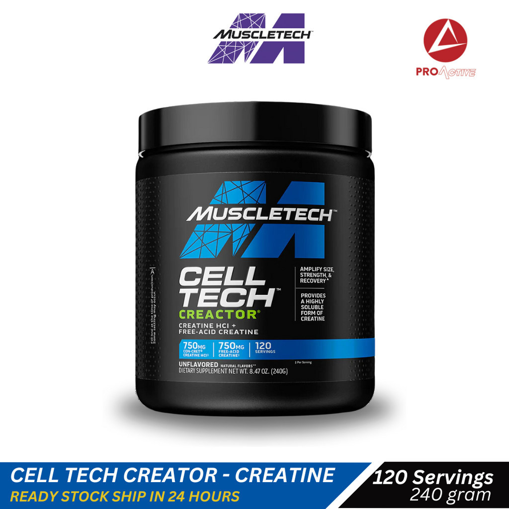 Muscletech, Cell-Tech Creactor, Creatine HCI, 240g 120 Servings ...