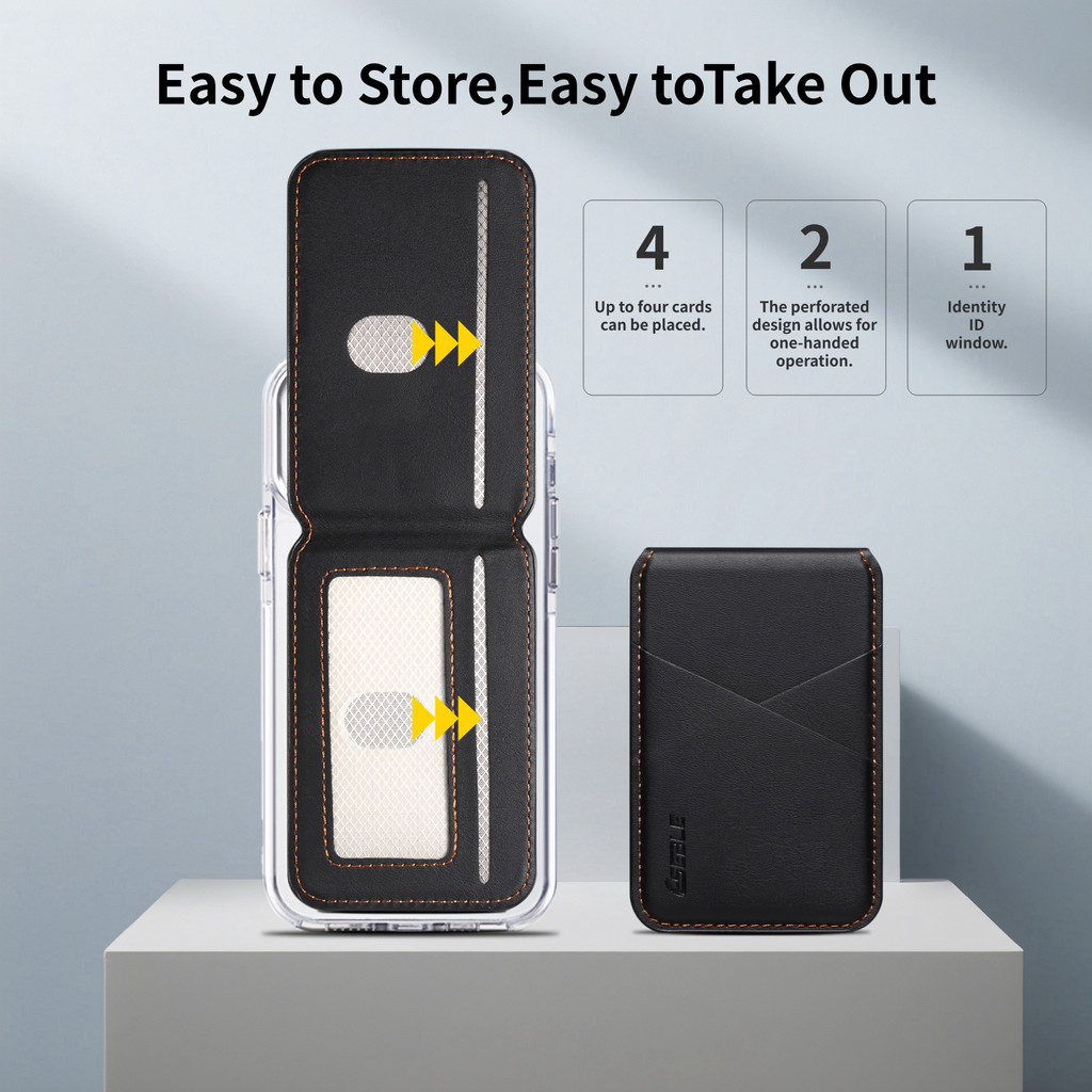 Luxury Leather Cellphone Magsafe Magnetic Card Holder For IPhone 14 12 ...
