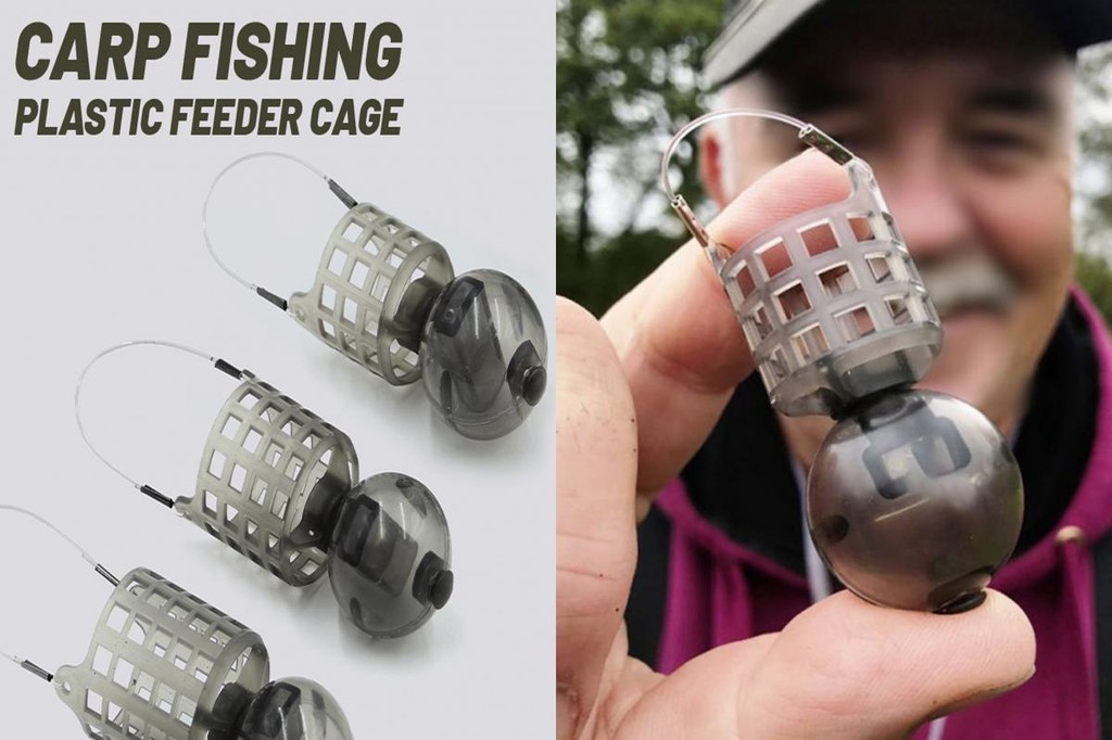 Fish Attractor Tool Sturdy Fish Feeder Floating Fish Feeder Basket with ...