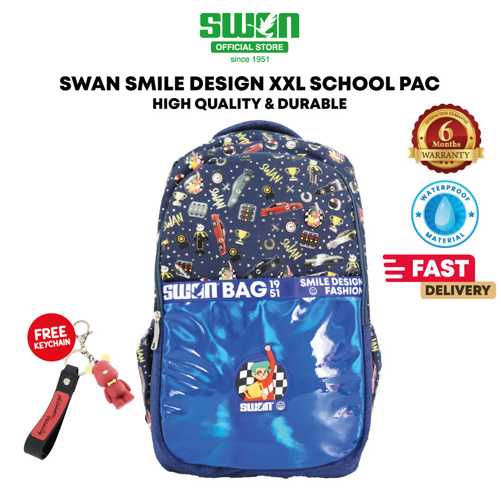 SWAN Smile Design School Pac (XXL) School Bag/Beg Sekolah-BLUE | Shopee ...